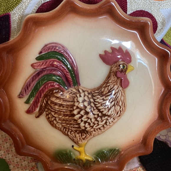 Kitchen | Vintage Marston California Pottery Rooster Wall Pocket Round ...